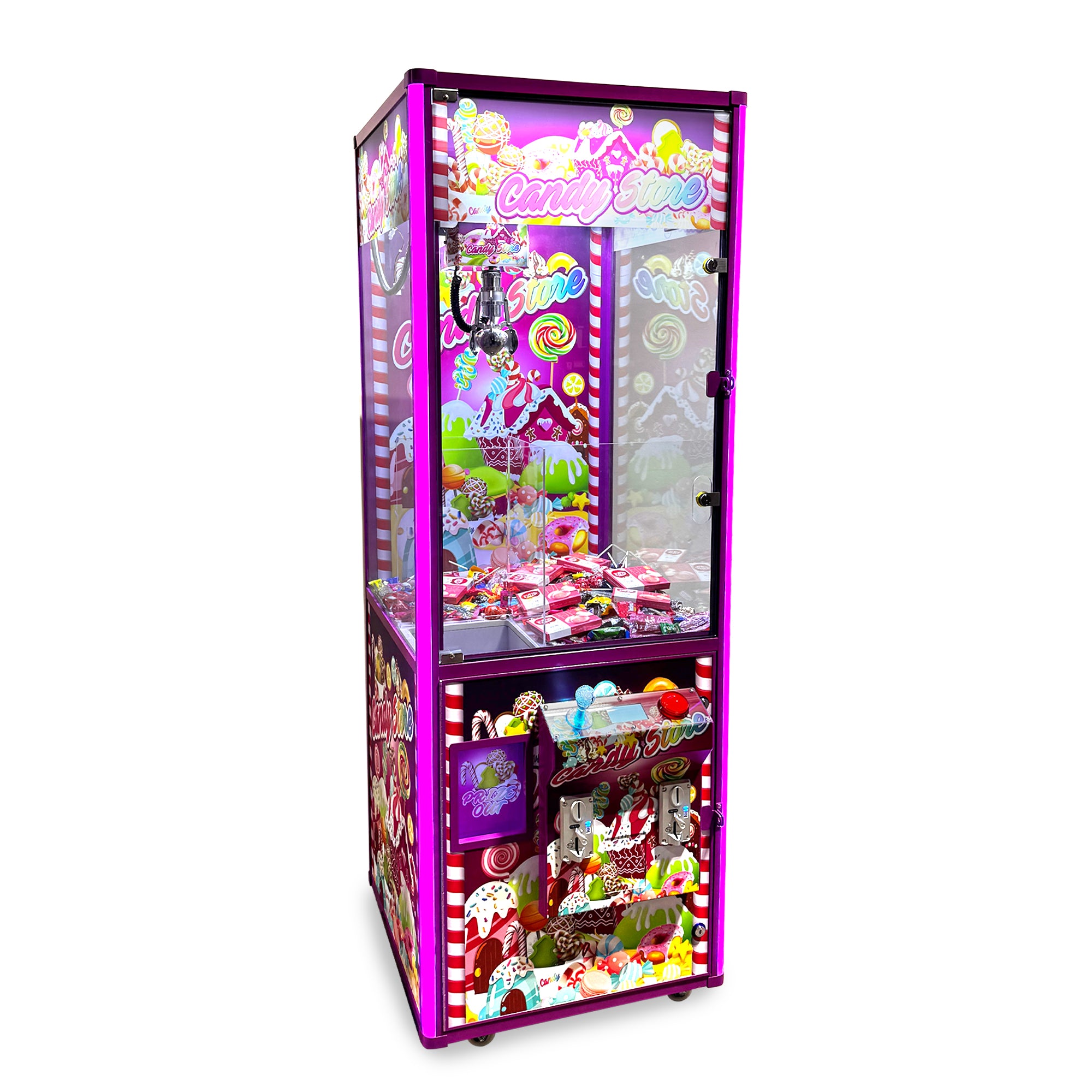 GlowBox 21 Claw Machine - 7-Color Neon Lights