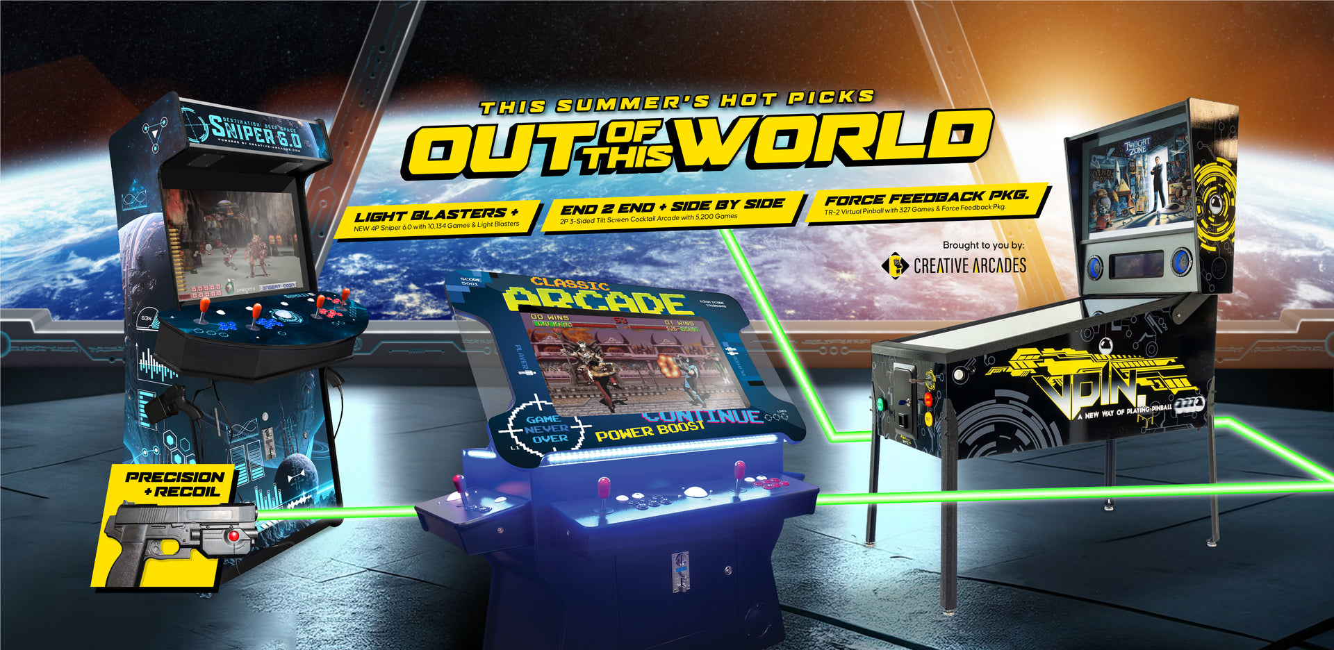 Creative Arcades | Buy Arcades, Pinball Machines, & Racing Simulators